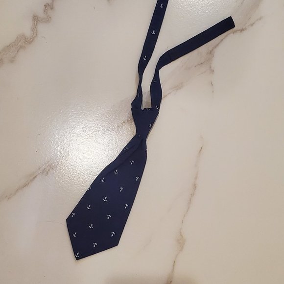 Accessories | Navy Anchor Babytoddler Adjustable Neck Tie Euc | Poshmark